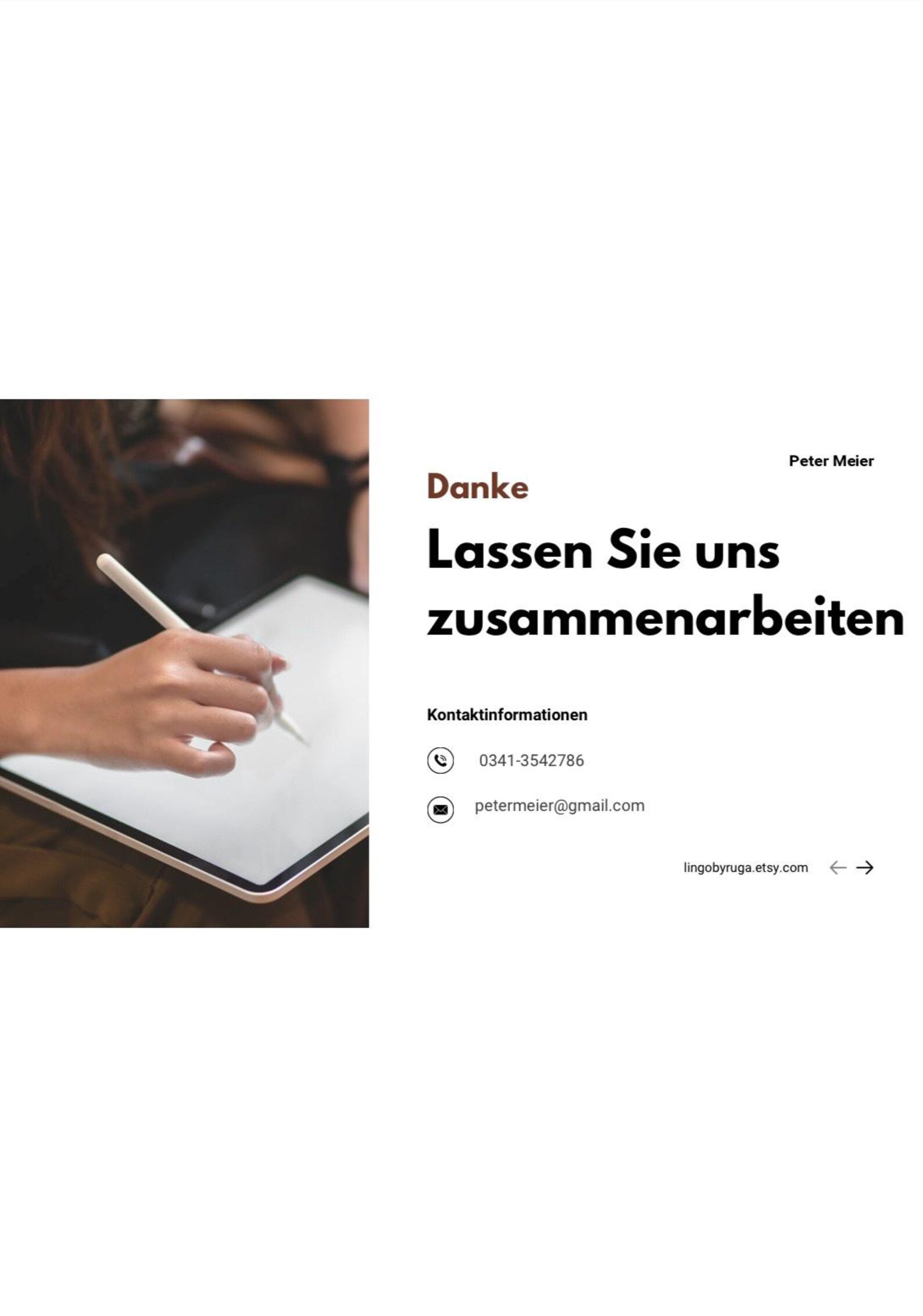 Professional German CV Template – Modern Resume for Job Application ...