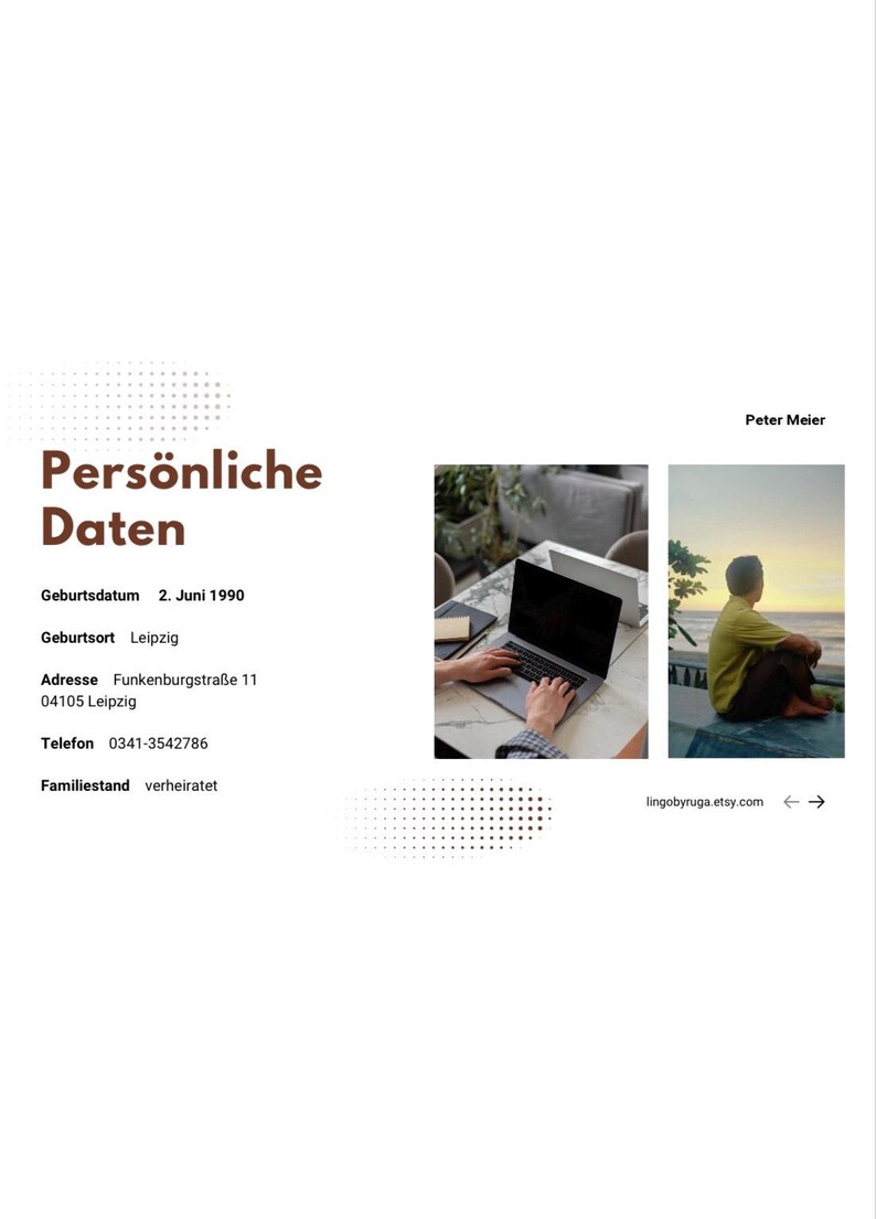 Professional German CV Template – Modern Resume for Job Application ...