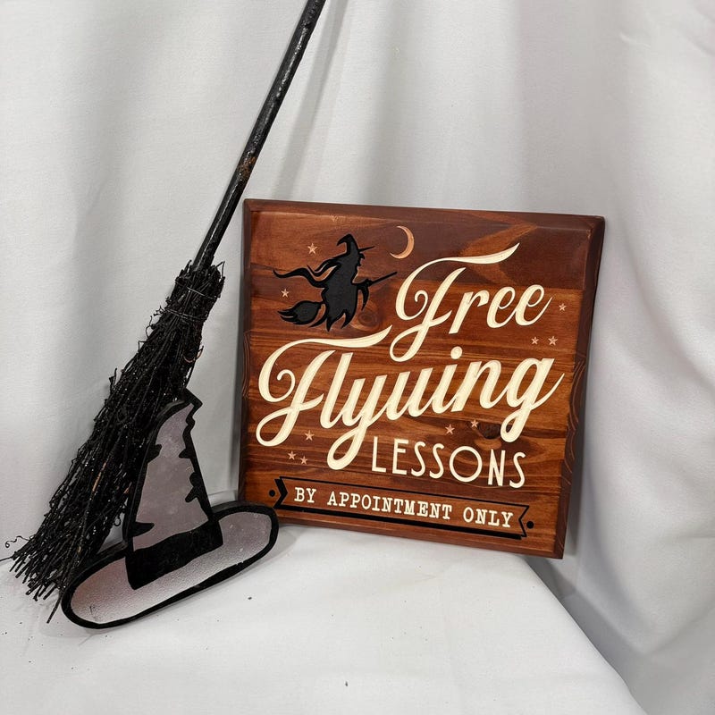 Witch Flying Lessons Sign - Etsy
