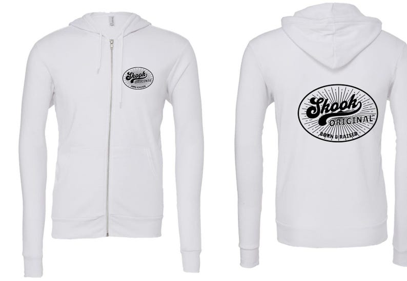 Skook Original Single Color Graphic Full Zip Hoodie - Etsy