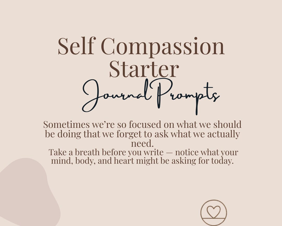 Self-compassion Starter | Printable Journal Page for Self-reflection ...