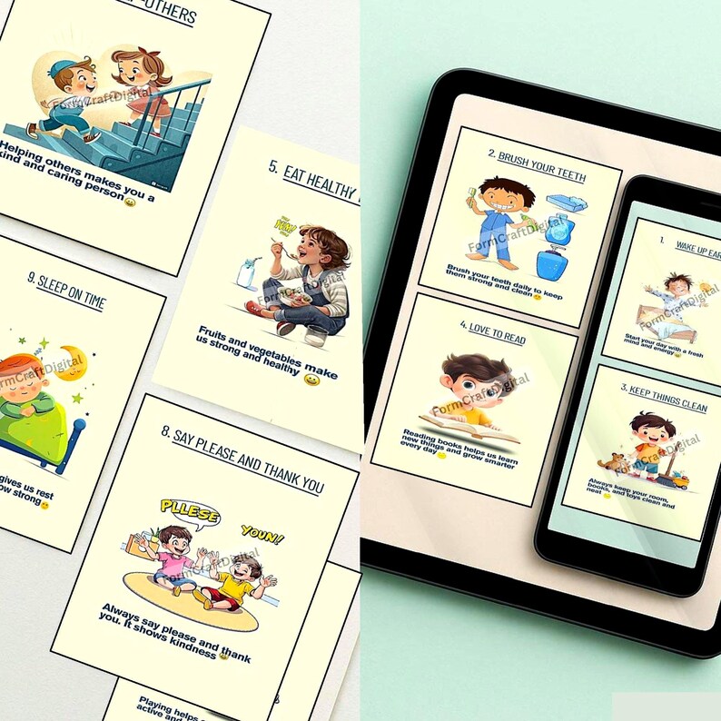 Daily Routine Flashcards Printable, Preschool Learning Cards ...