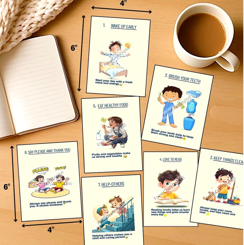 Daily Routine Flashcards Printable, Preschool Learning Cards ...