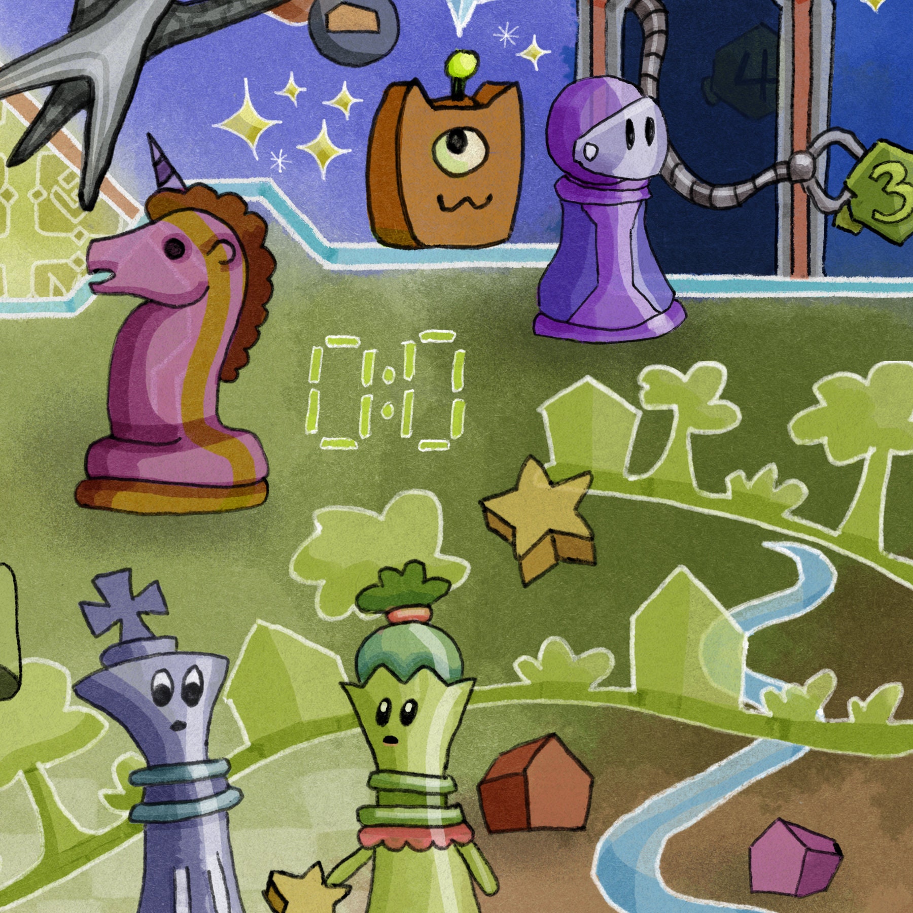 The Board Game Doodle Art - Etsy