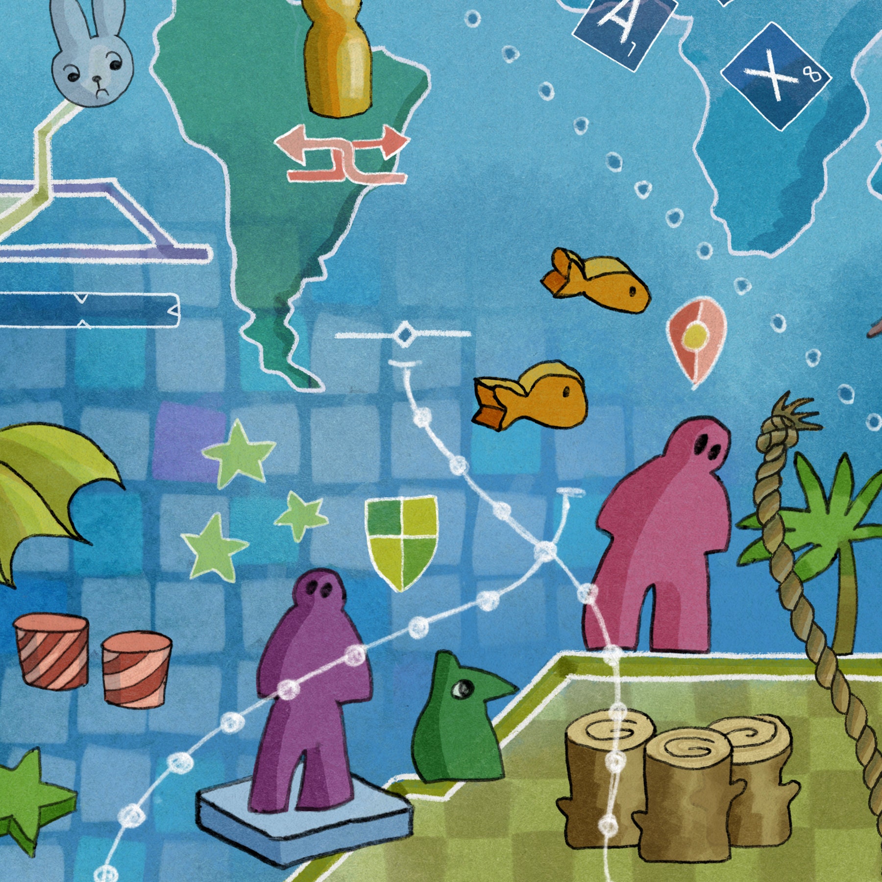 The Board Game Doodle Art - Etsy