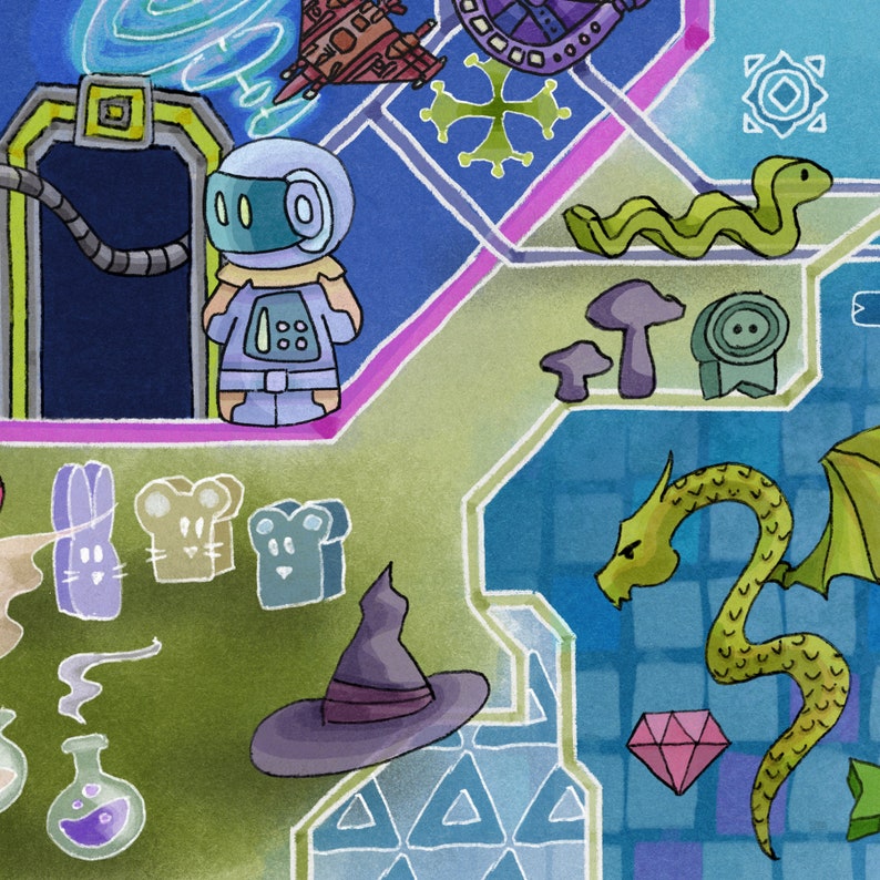 The Board Game Doodle Art - Etsy