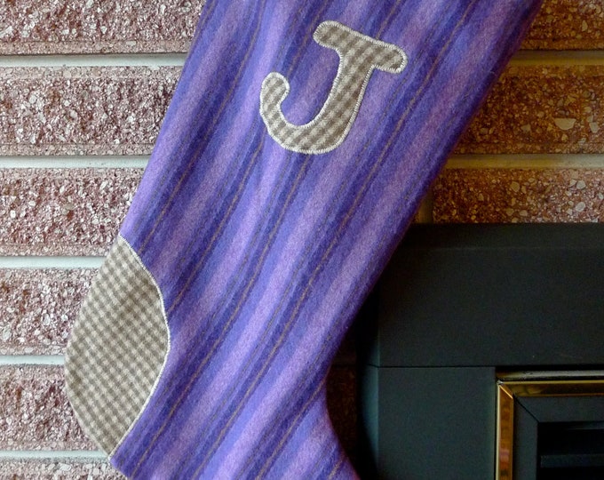 Christmas Holiday Stocking Door Hanger Home Decor . J Initial - Etsy