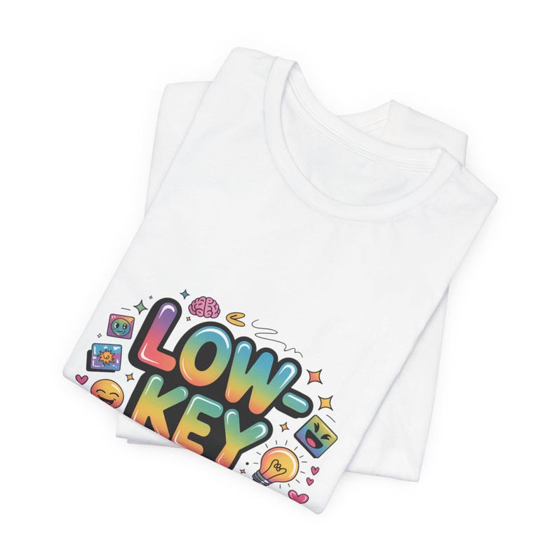 Low-key Genius Tee | Gen-z Slang, Bold Meme Typography - Etsy
