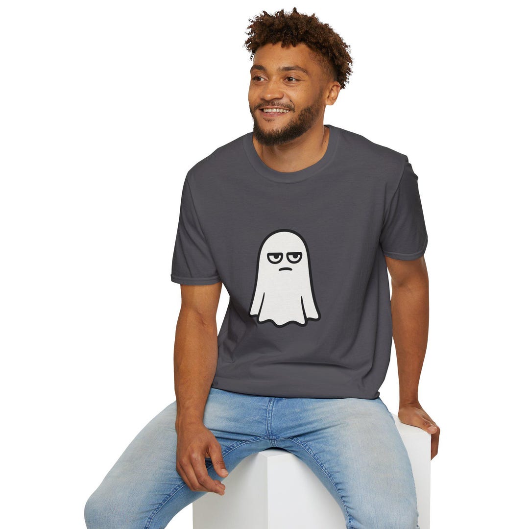 Unamused Ghost Deadpan Halloween Mood Minimalist Spooky Season Vintage ...
