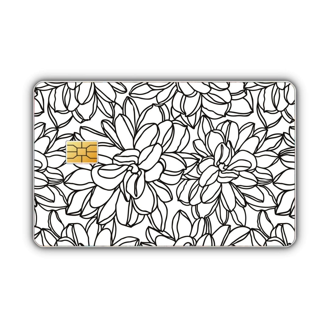 Black Flowers Debit Card Skin - Debit Card, Credit Card, Stickers ...