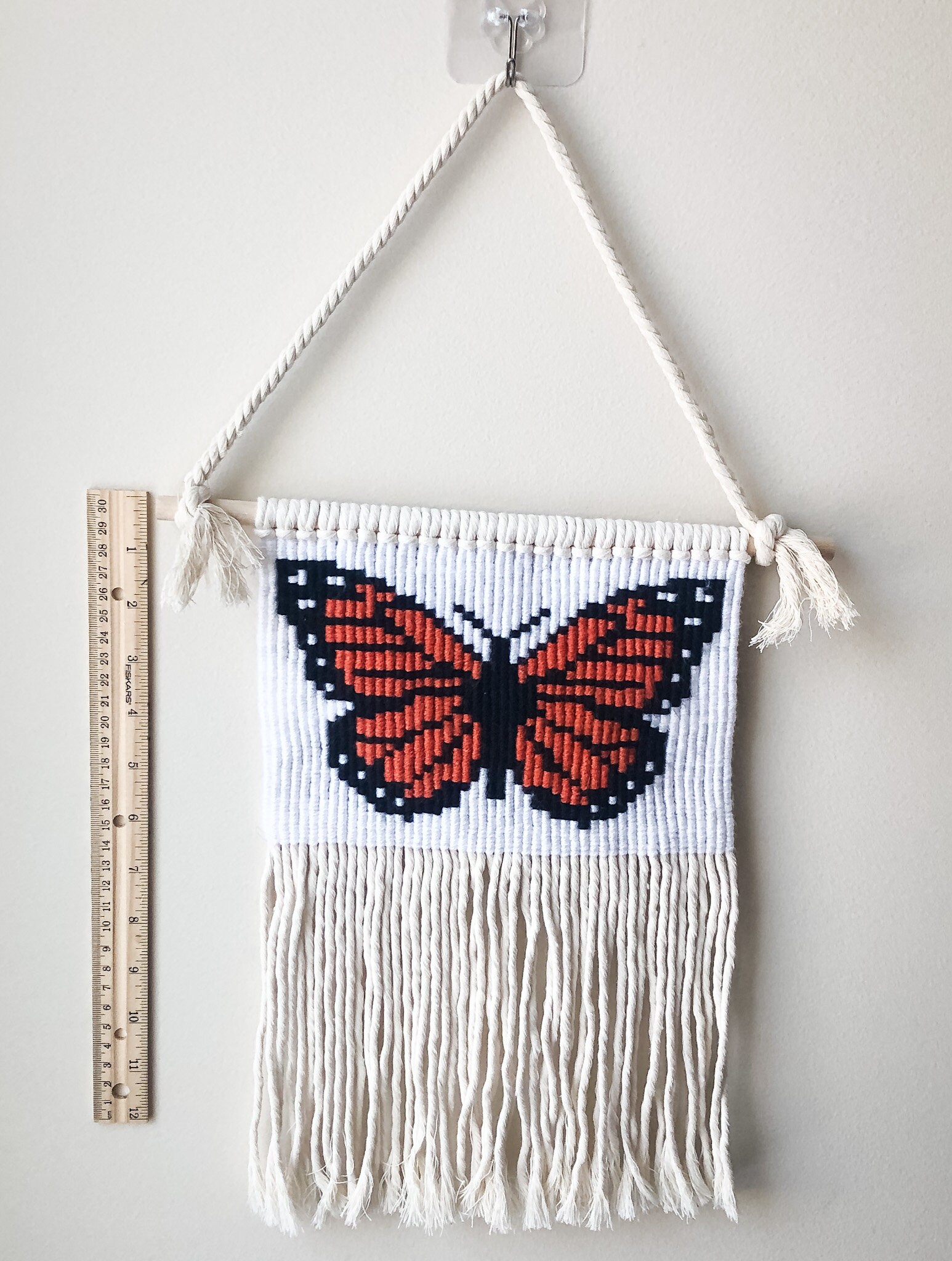 Monarch Butterfly Pixel Macrame DIY Craft Kit Large - Etsy