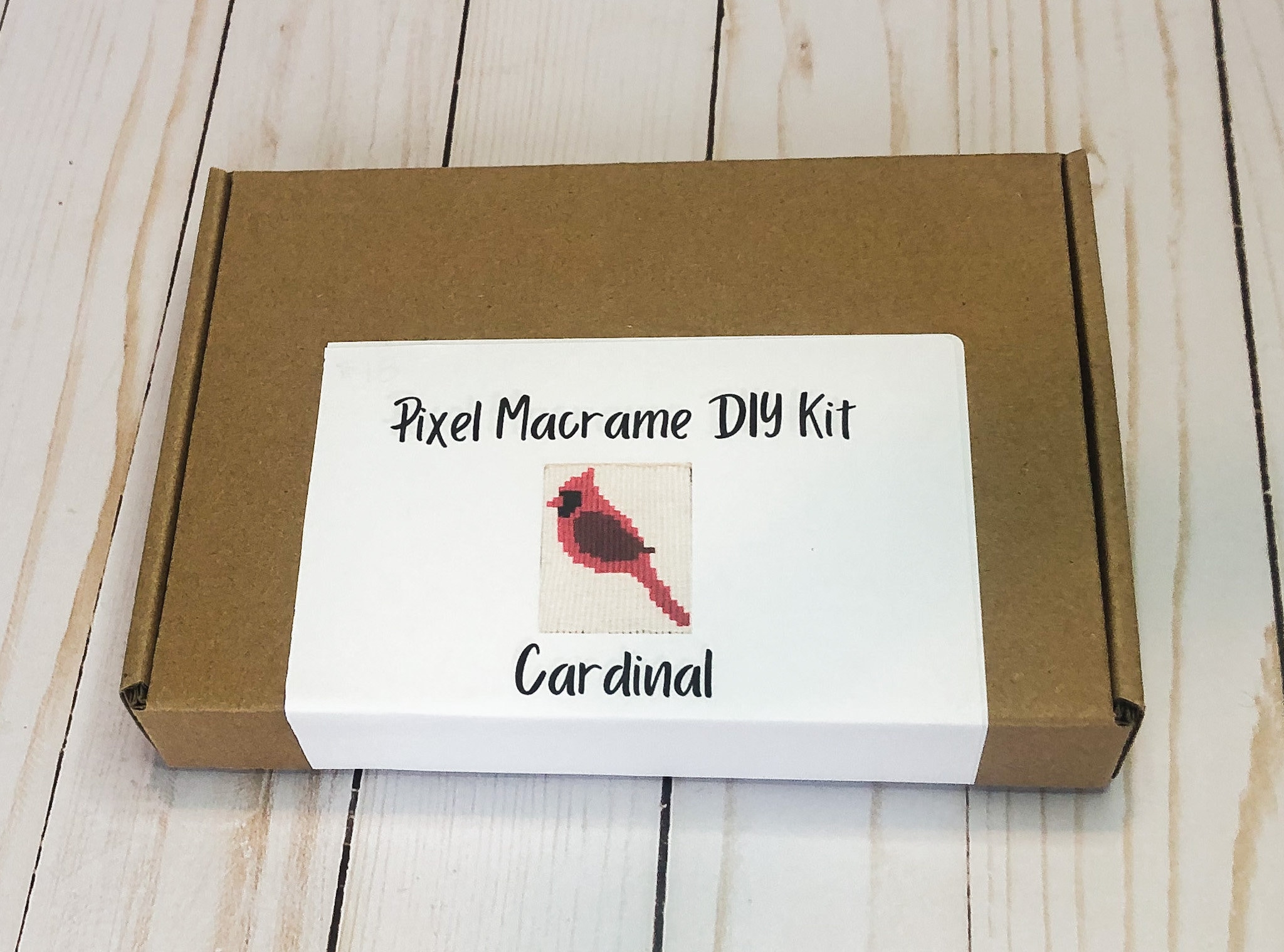 Cardinal Pixel Macrame DIY Craft Kit Small - Etsy