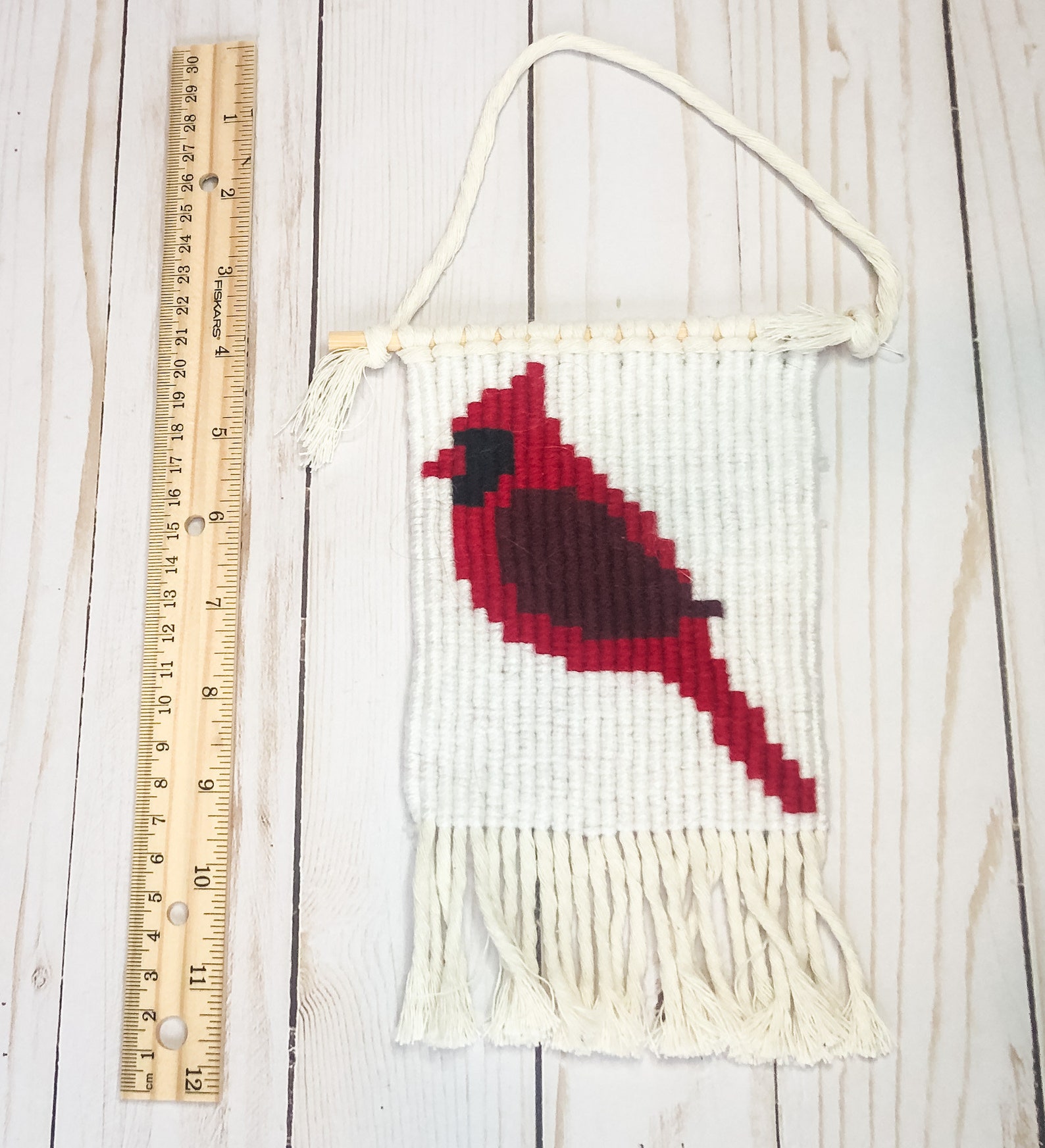 Cardinal Pixel Macrame DIY Craft Kit Small - Etsy
