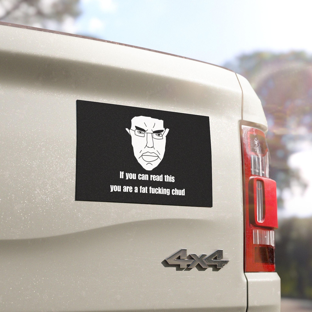 Fat Chud Meme Car Magnet | Funny Meme Sticker for Vehicles - Etsy