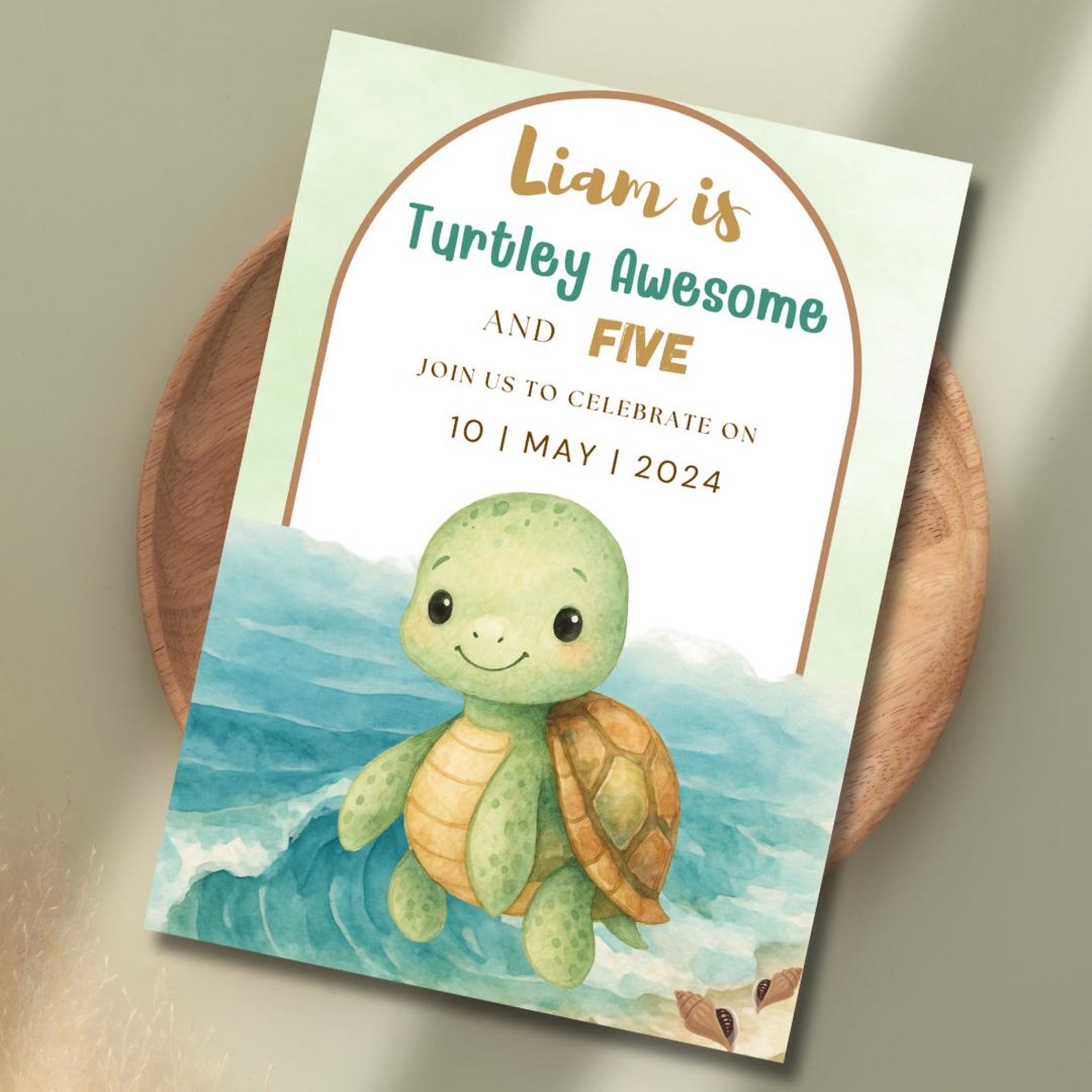 Turtle Party Invitation Turtle Birthday Invite Kids Birthday Invite ...
