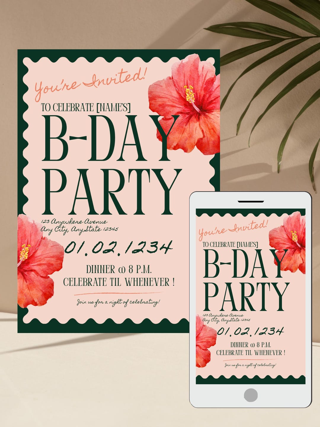 Tropical Island Birthday Invitation - Etsy