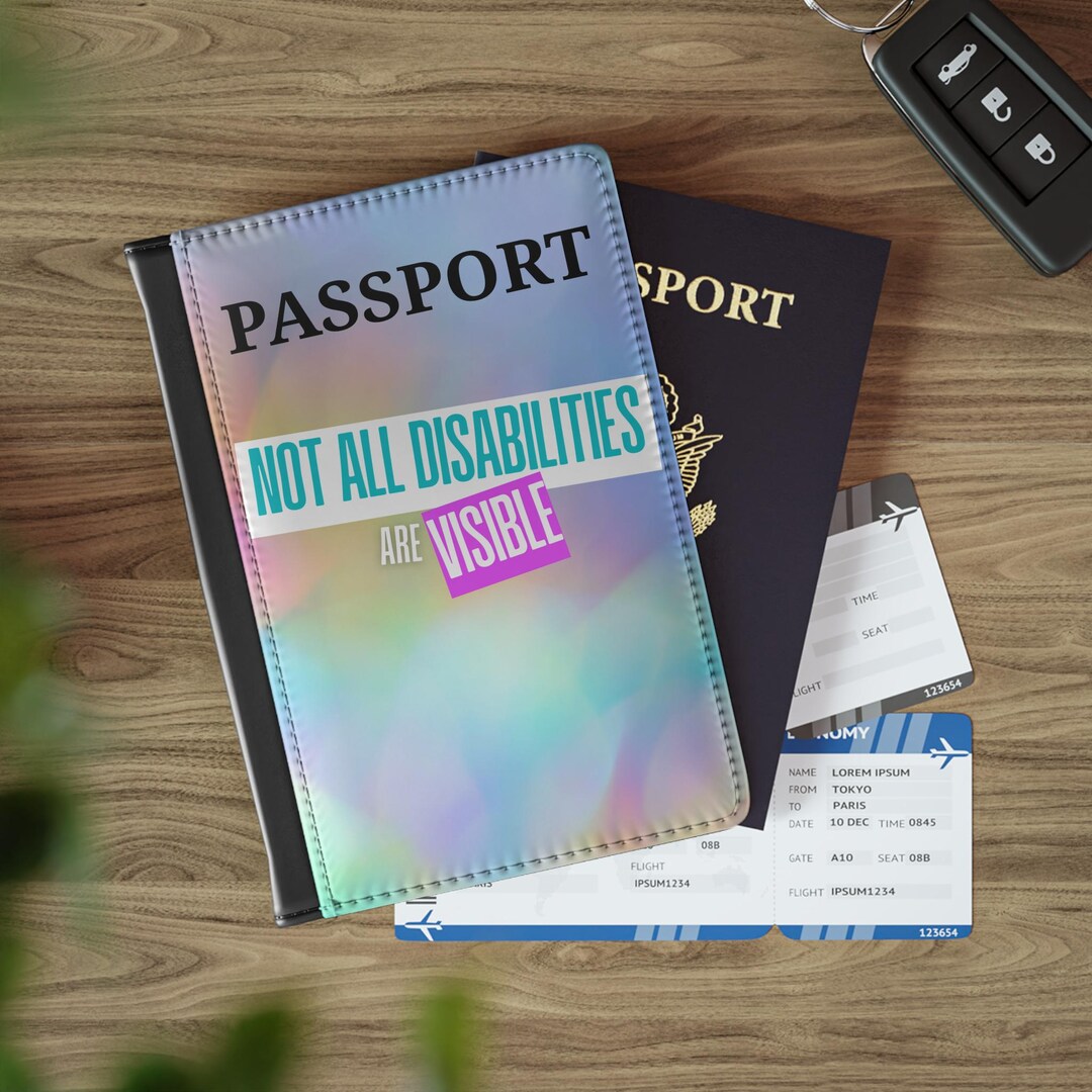 Pastel Colours Hidden Disability Passport Cover | Soft Colour Travel ...
