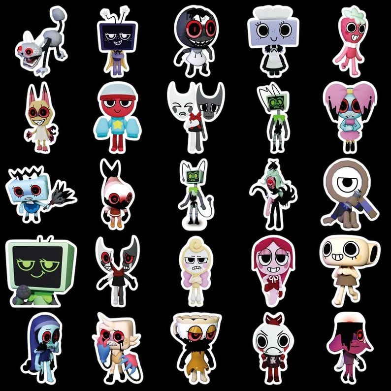 100+ Dandys World Cartoon Stickers Set - Colorful Cartoon Stickers Set ...