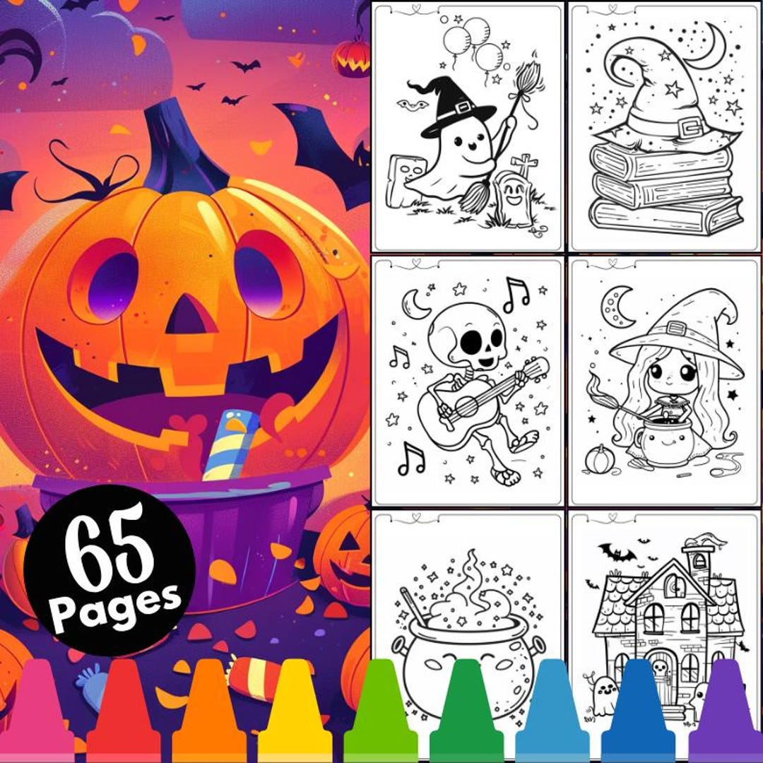 Cute Halloween Kawaii Coloring Pages, Halloween Coloring Pages for Kids ...