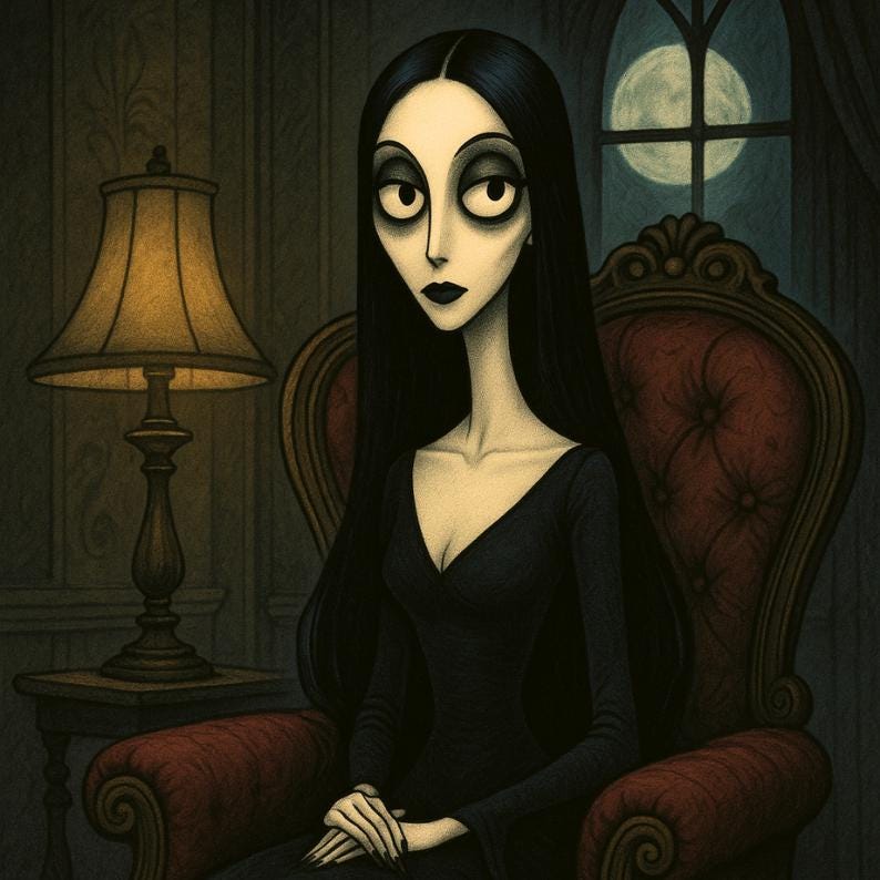 Tim Burton Style Custom Portrait: Gothic Digital Art (digital Download ...