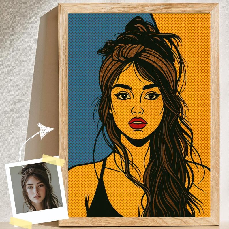 Custom Pop Art Portrait: Retro Comic Book Style Illustration (digital ...