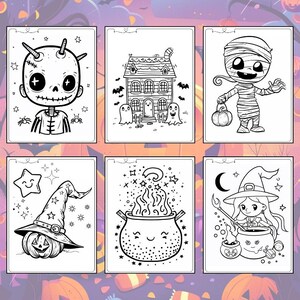 Cute Halloween Kawaii Coloring Pages, Halloween Coloring Pages for Kids ...