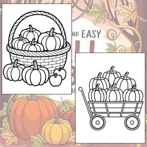 Fall Coloring Pages for Kids, Printable Autumn Coloring Book, Autumn ...