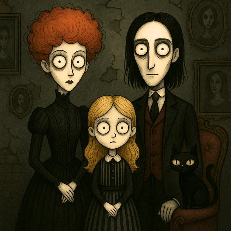 Tim Burton Style Custom Portrait: Gothic Halloween Art (digital ...