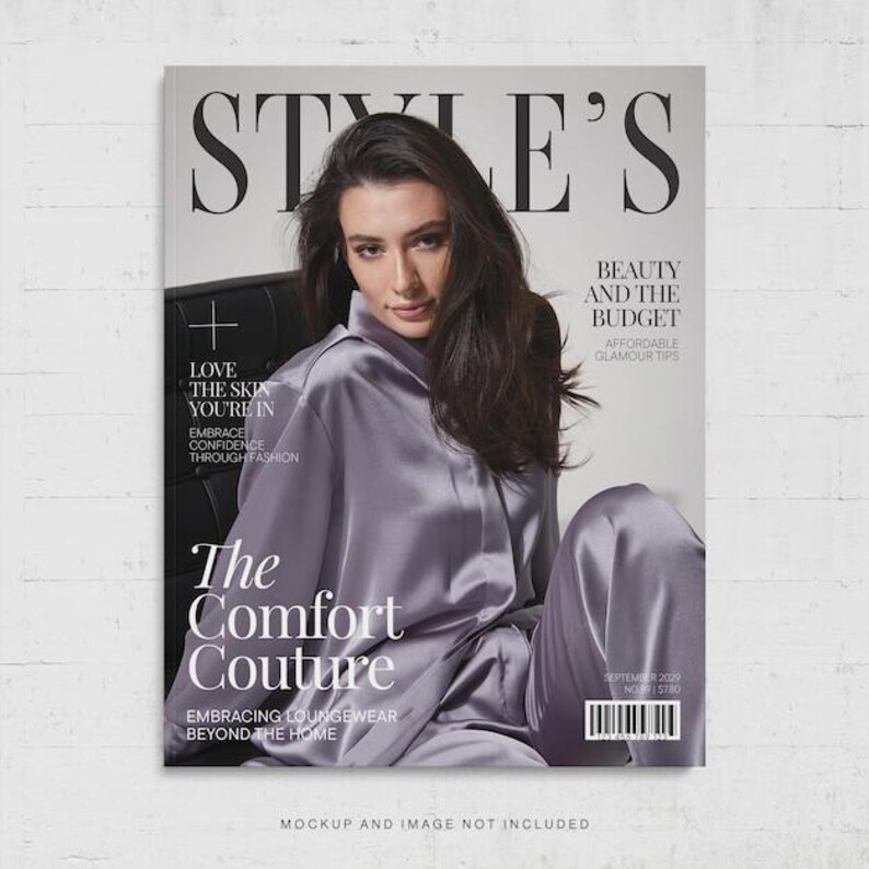 Fashion Magazine Cover Template Photoshop PSD Bundle Editorial Portrait ...