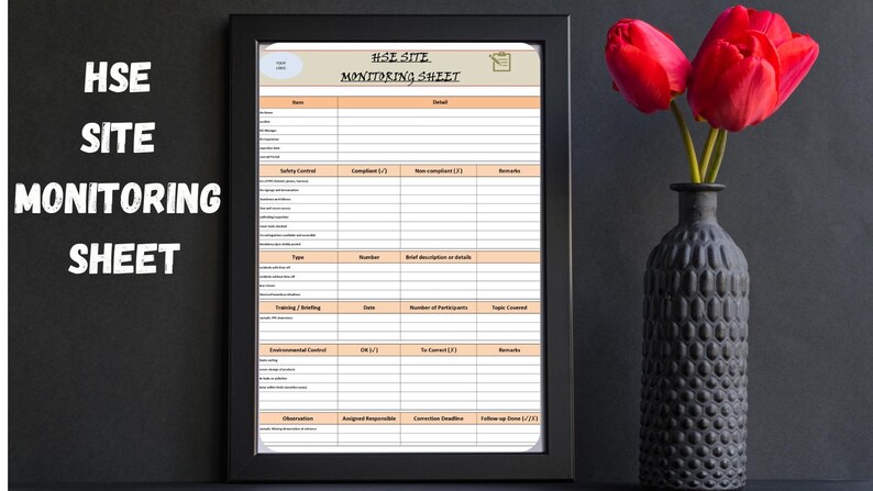 HSE, HSE Inspection Template, Site Safety Audit Sheet, OSHA Safety ...