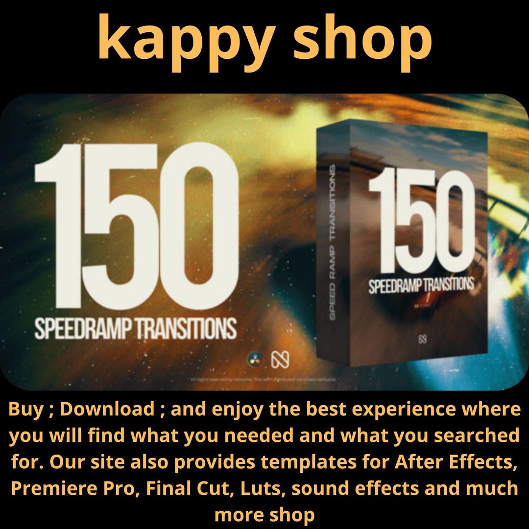 Davinci Resolve Speed Ramp Transitions: 150 Cinematic Effects - Etsy