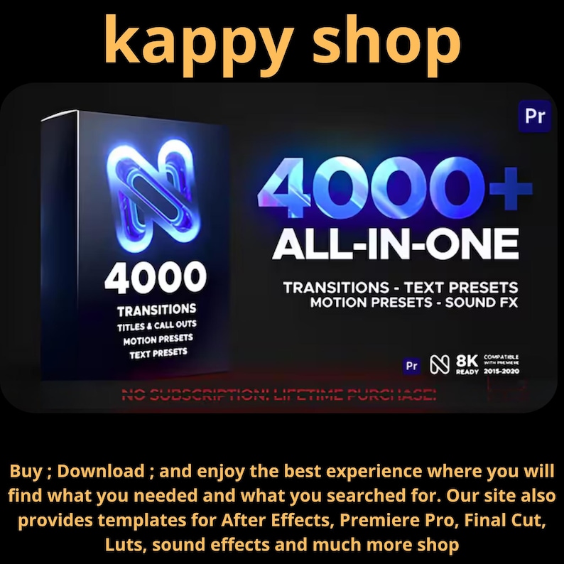 Ultimate Transition Library for Premiere Pro: 4000 Seamless Effects ...