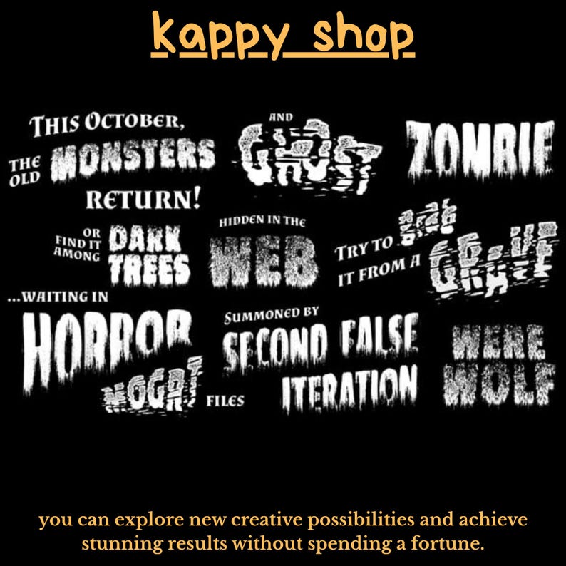 Monsters – Retro Horror Titles | Premiere Pro - Etsy