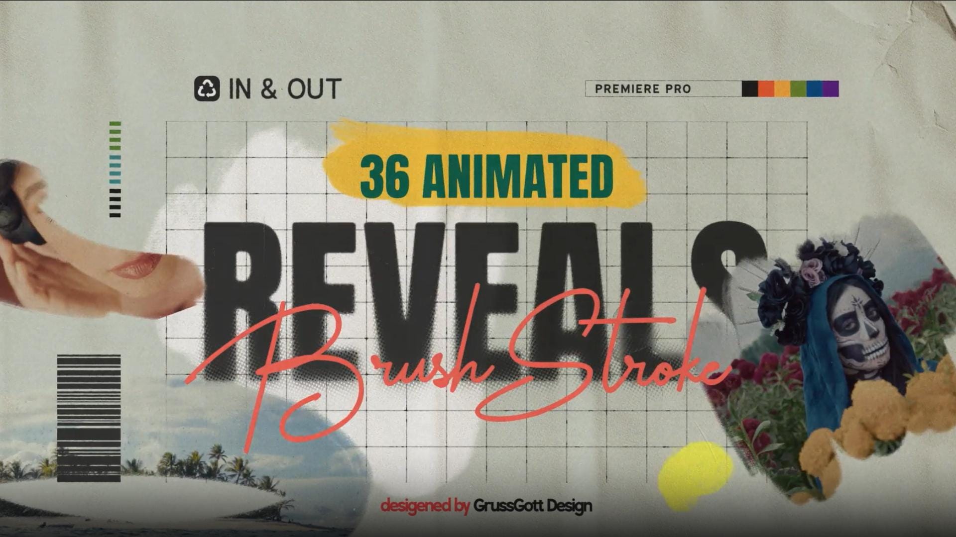 Premiere Pro Brush Stroke MOGRT | Paint Reveal Animation | Hand Drawn ...