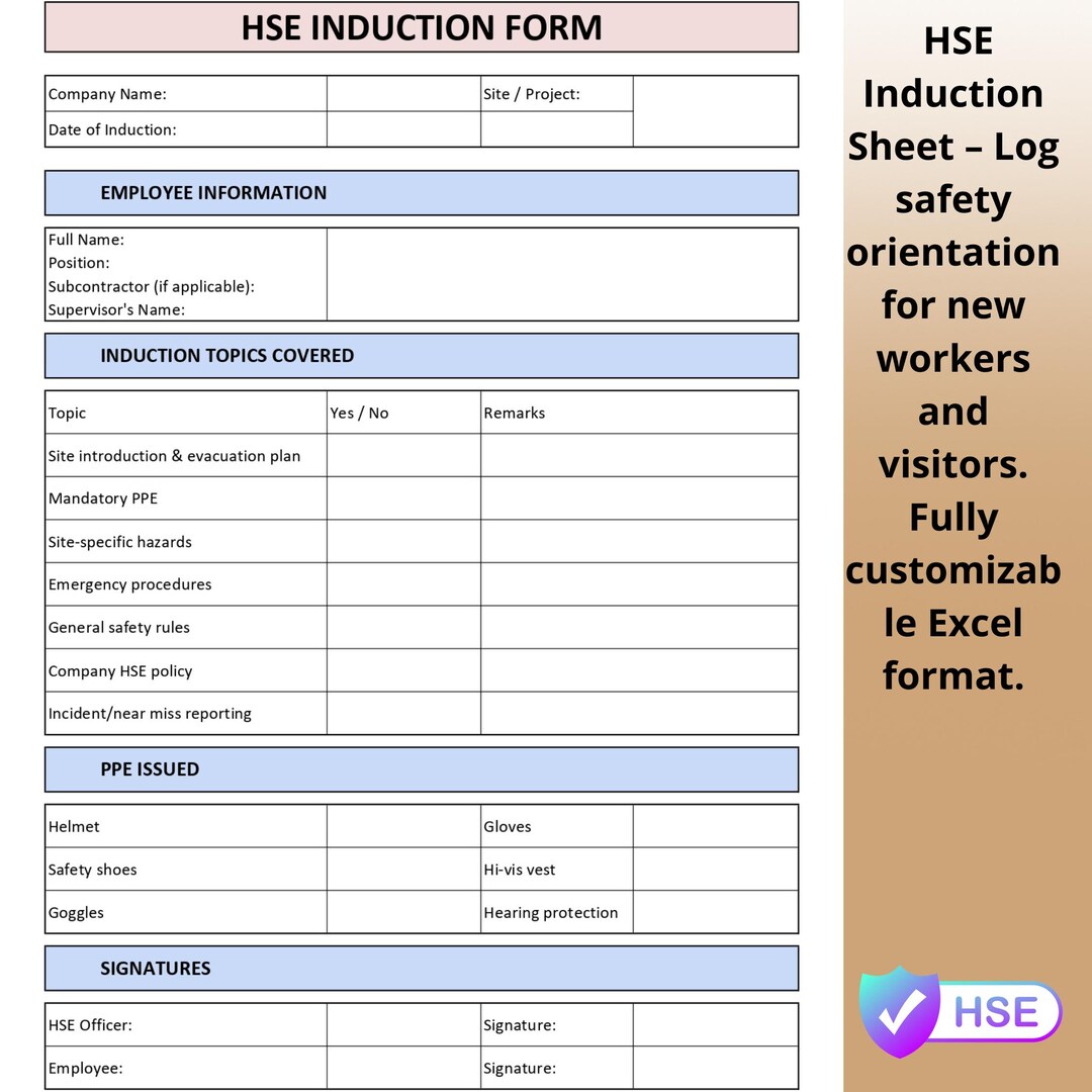 HSE Excel Toolkit: Safety Templates for Incident Report, Risk ...