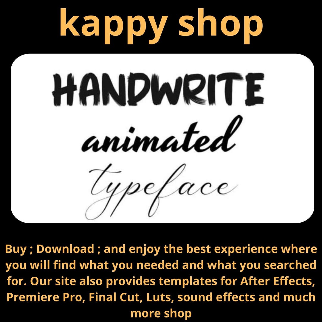 Animated Handwriting Font Bundle | After Effects Template | Brush ...