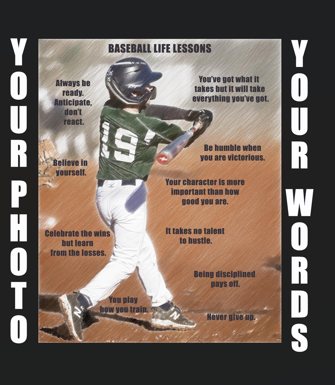 Baseball Life Lessons Personalized, Custom, Your Photo, Your Words ...