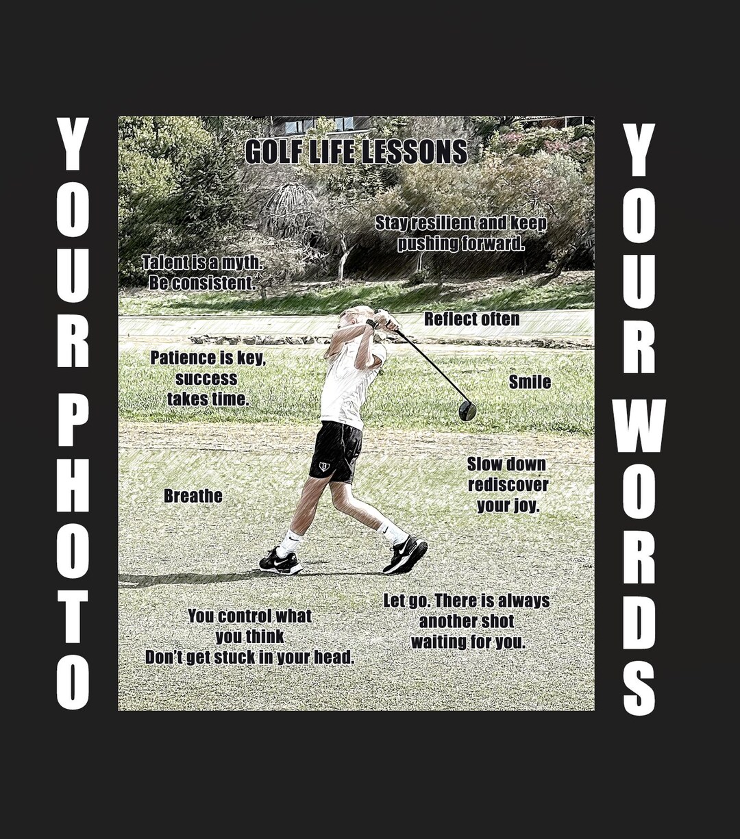 Golf Life Lessons Personalized, Custom, Your Photo, Your Words. Over 30 ...