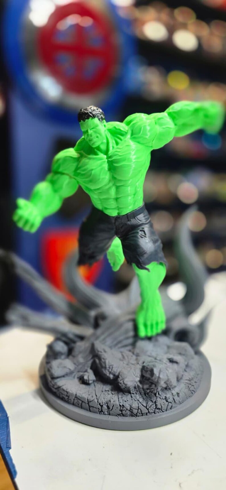 3D Printed Hulk Figurine – Marvel Superhero Miniature - Etsy