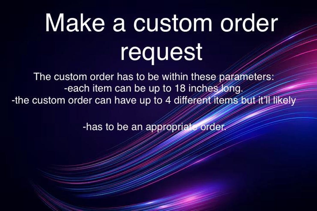 Custom Order Request - Etsy