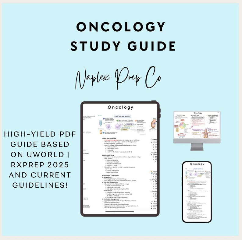 Oncology NAPLEX Study Guide: Rxprep 2025/2026, Chapter 61 (PDF Download ...
