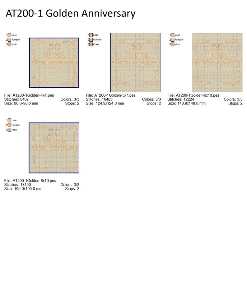 50th Wedding Anniversary Template, Golden Wedding, Scrolls, Hearts ...