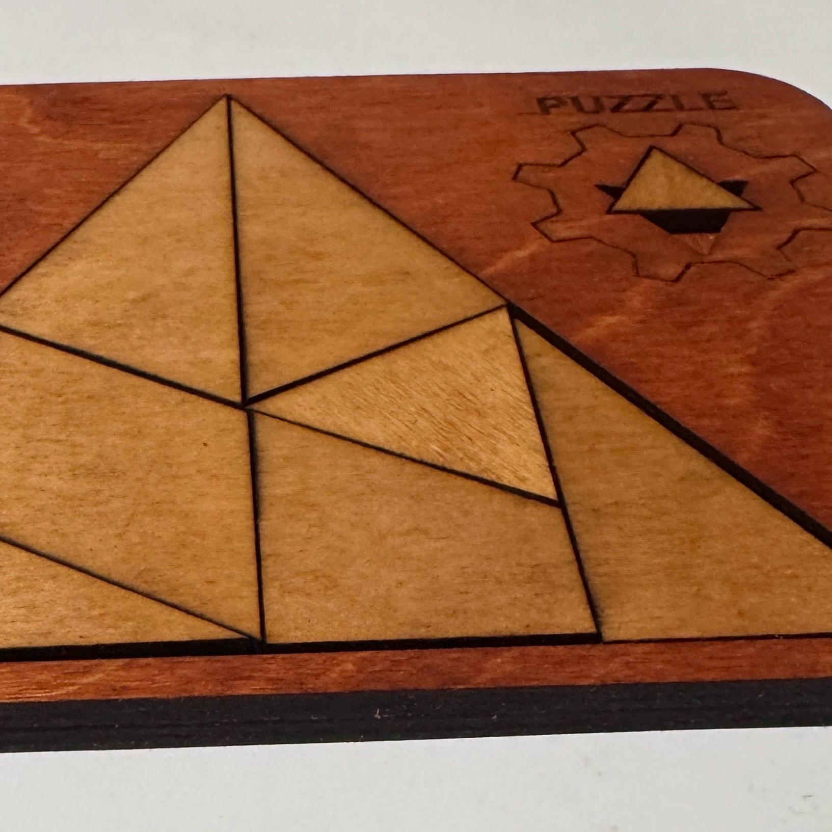 Handmade Wooden Impossible Triangle Puzzle | Brain Teaser Tangram - Etsy