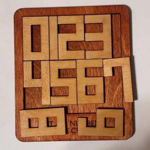Handmade Wooden Number Puzzle | Brain Teaser, Logic Challenge - Etsy