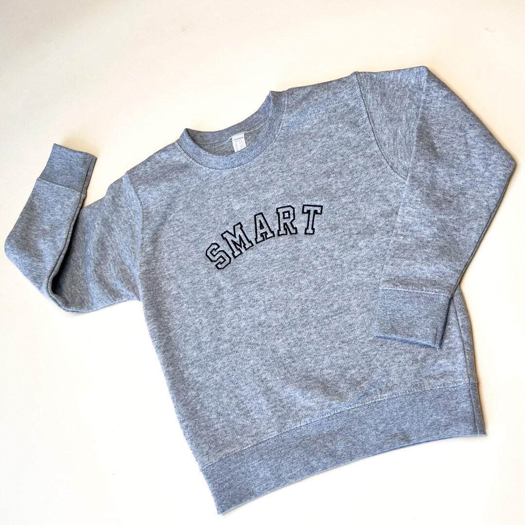 Smart Varsity Embroidered Child Sweatshirt | Back to School ...