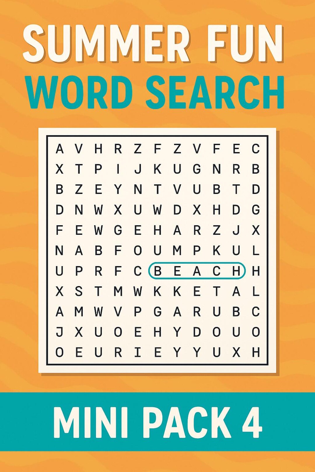 Summer Fun Word Search Printable – Mini Pack 4 | 4 Puzzles + Solutions ...