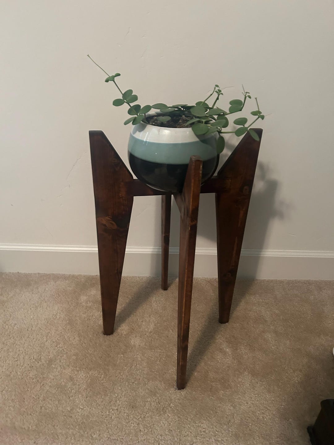 Custom Plant Stand, Teak Oil Finish, Fits 8-inch Pot - Etsy