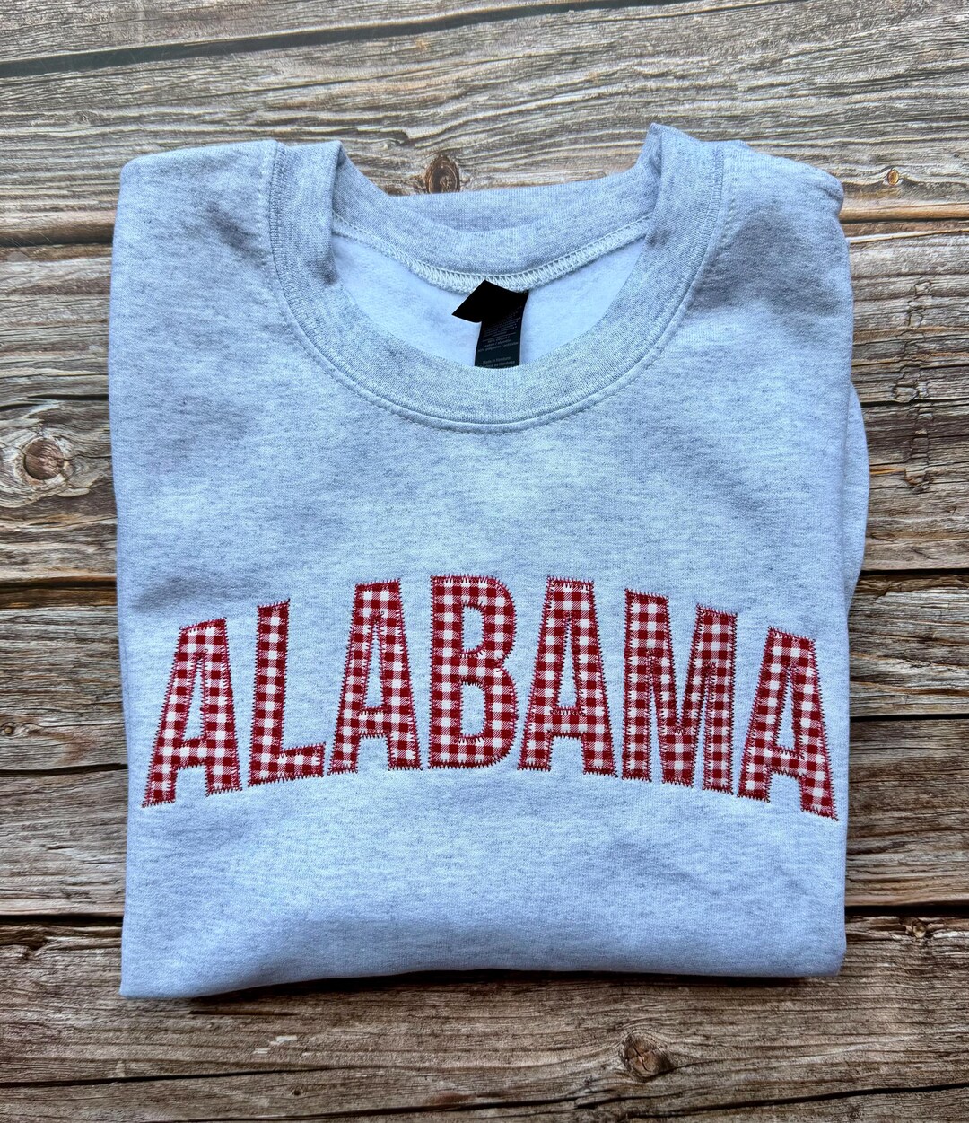 Alabama Applique Embroidered Crewneck Unisex Sweatshirt, Alabama State ...