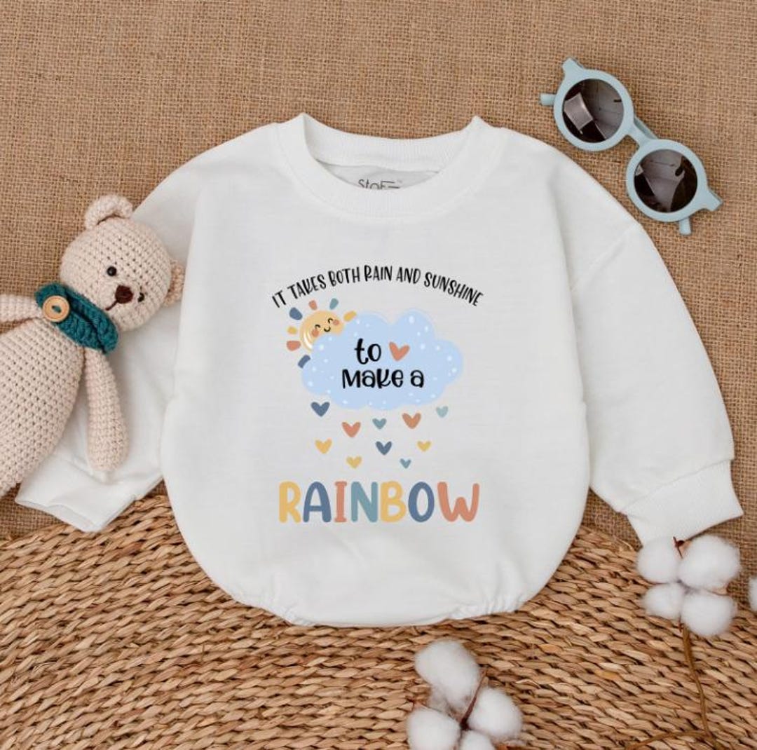 It Takes Both Rain and Sunshine to Make a Rainbow Romper Short Sleeves ...