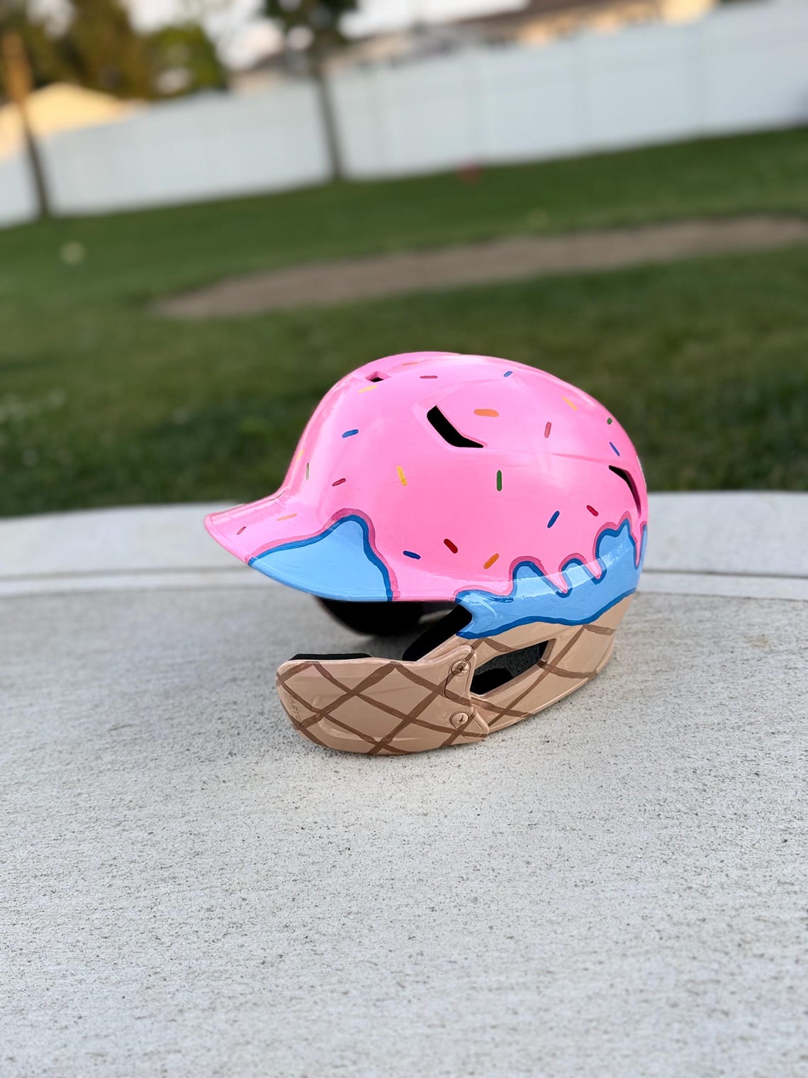 Ice Cream Baseball Helmet With Mouthguard - Etsy